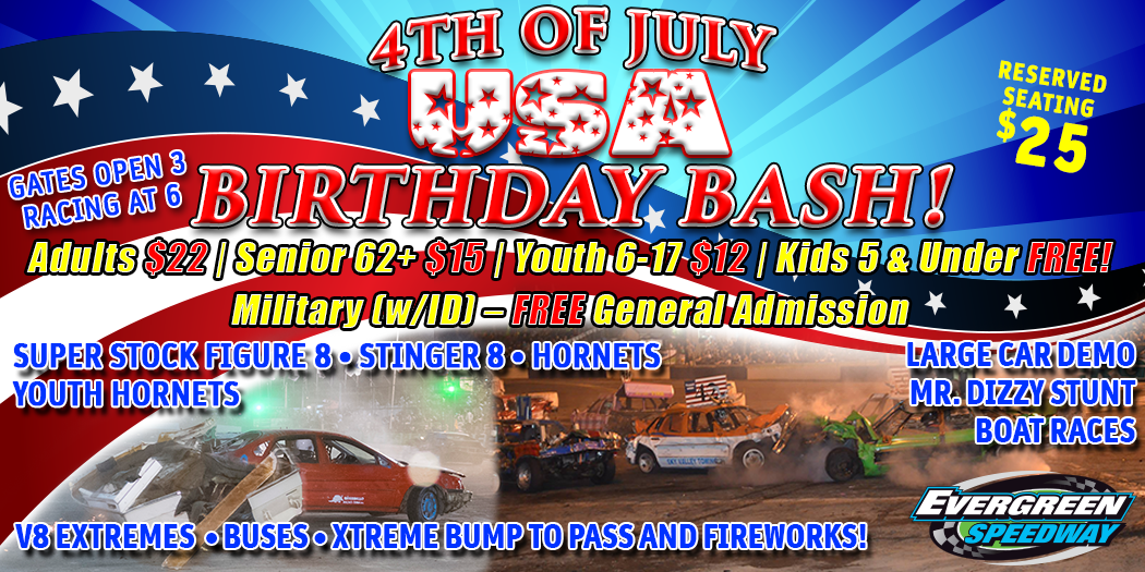 USA Birthday Bash! – Evergreen Speedway