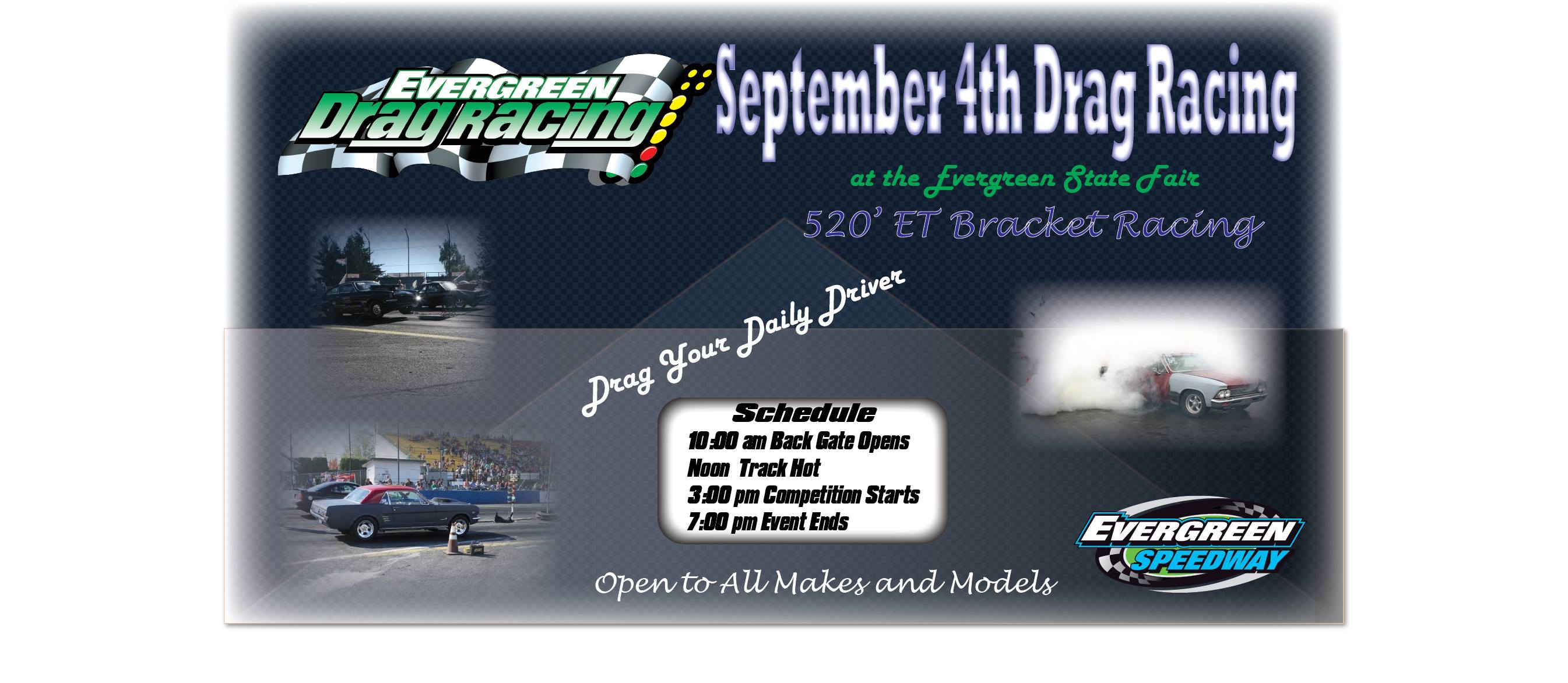 Evergreen Drag Racing- Monday September 4th, 2017! – Evergreen Speedway