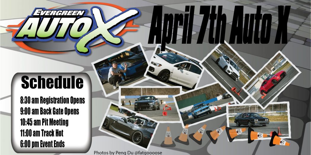 April 7th AutoX! – Evergreen Speedway