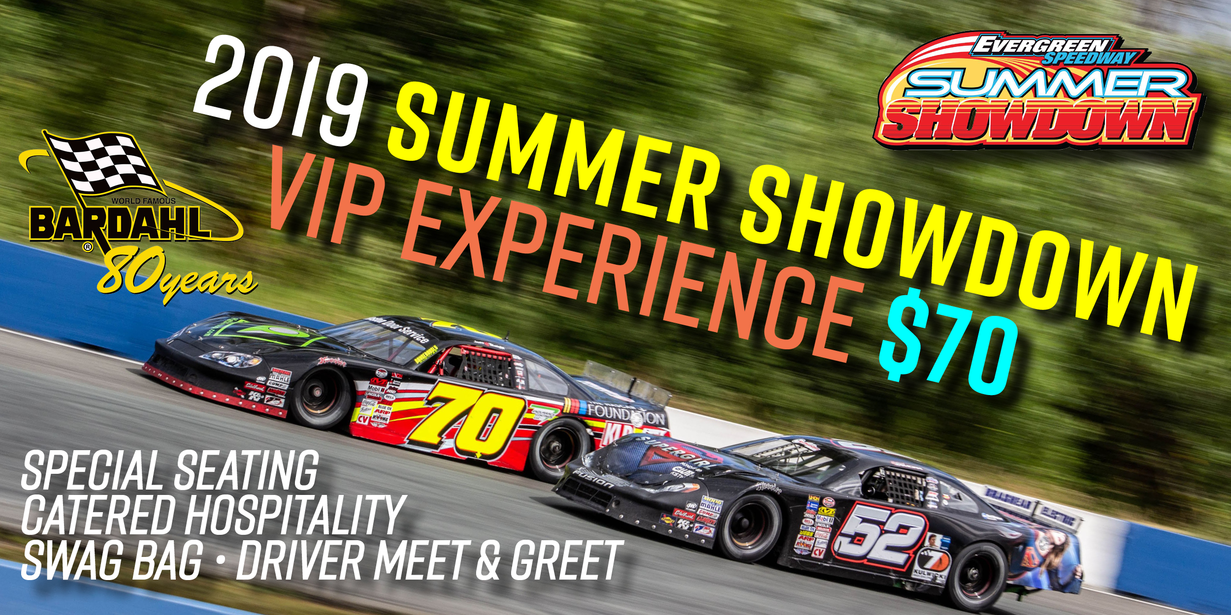 2019 VIP Package for Summer Showdown – Evergreen Speedway