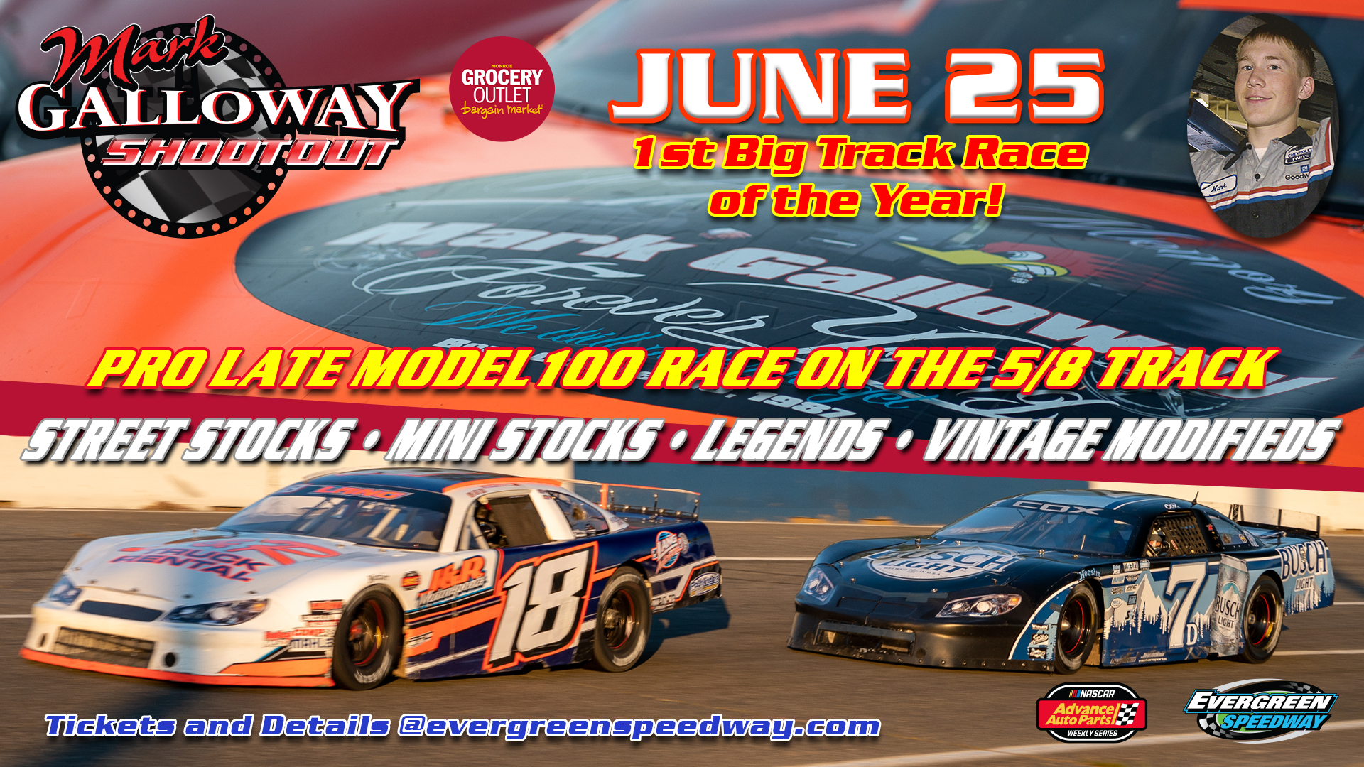June 25th, 2022 Mark Galloway Shootout – Evergreen Speedway