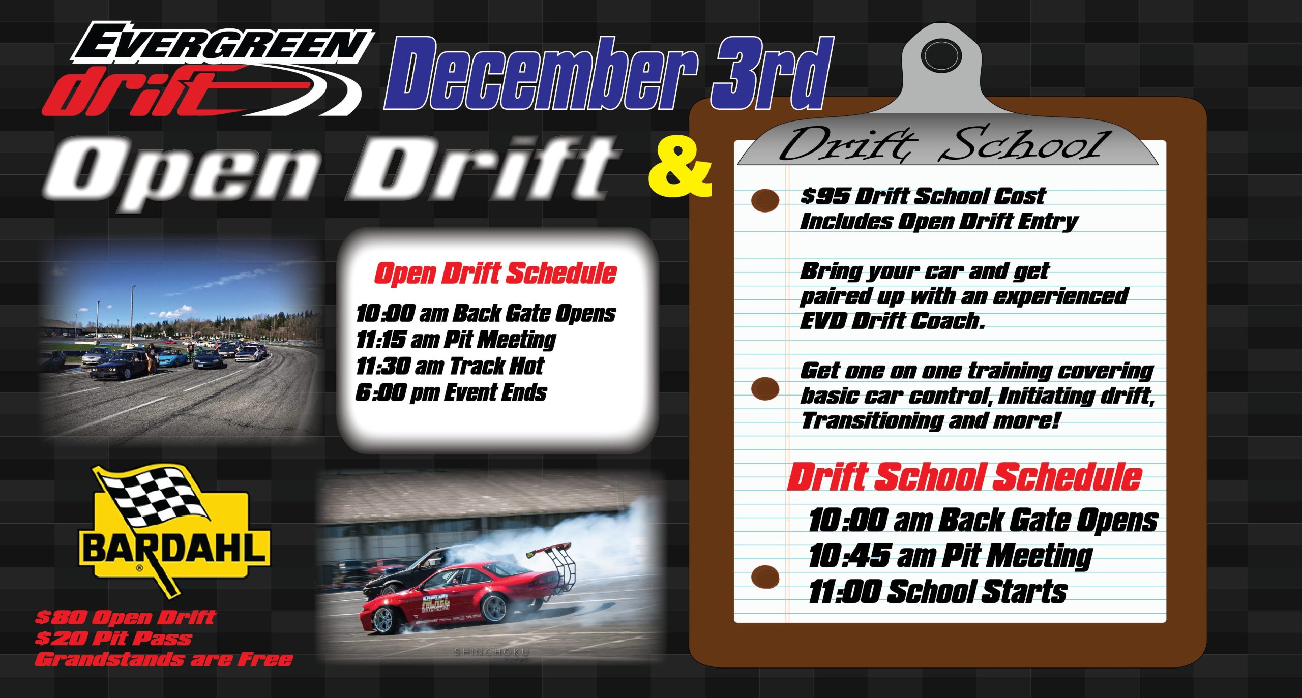 2022, December 3rd Drift School/Open Drift Powered By Bardahl ...