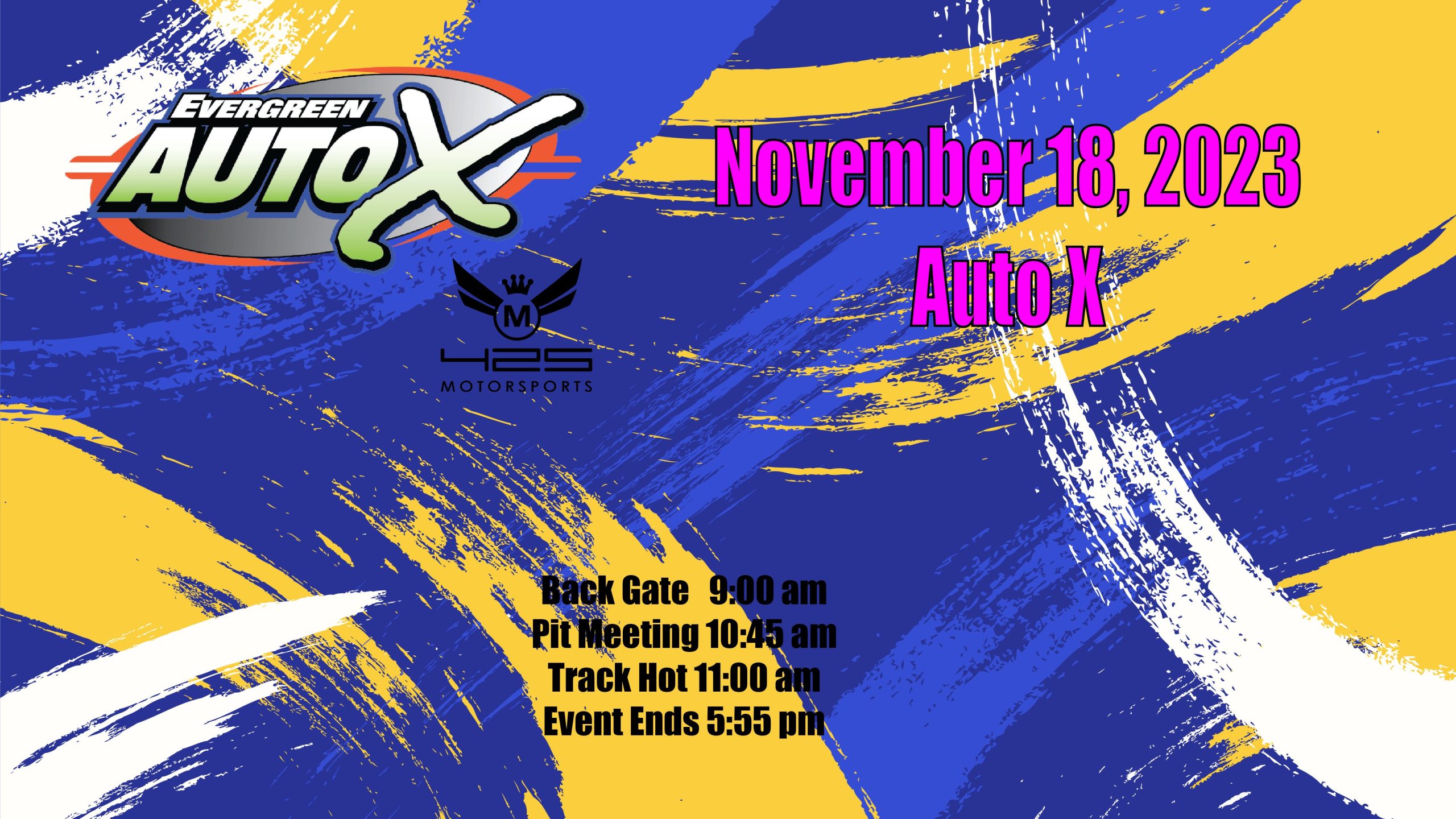 2023, November 18th Auto X Powered by 425 Motorsports – Evergreen Speedway