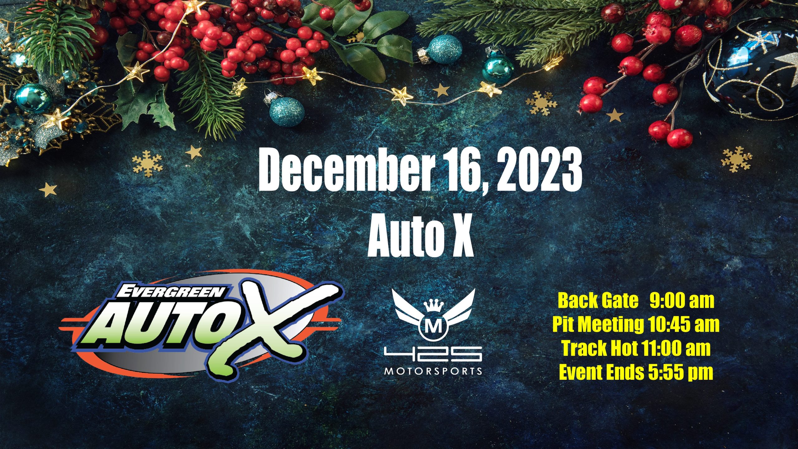 2023, December 16th Auto X Powered by 425 Motorsports – Evergreen Speedway