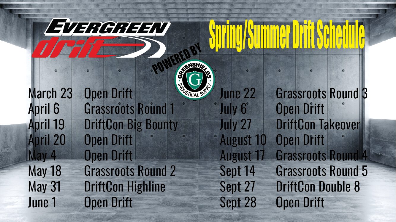 Drift Schedule - Evergreen Speedway